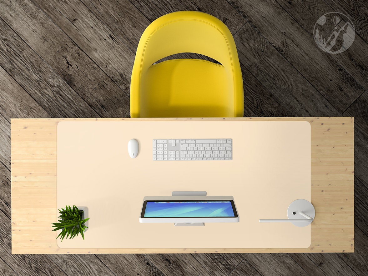 Beige Desk Pad Beige Desk Protector Beige Desk Blotter | Etsy