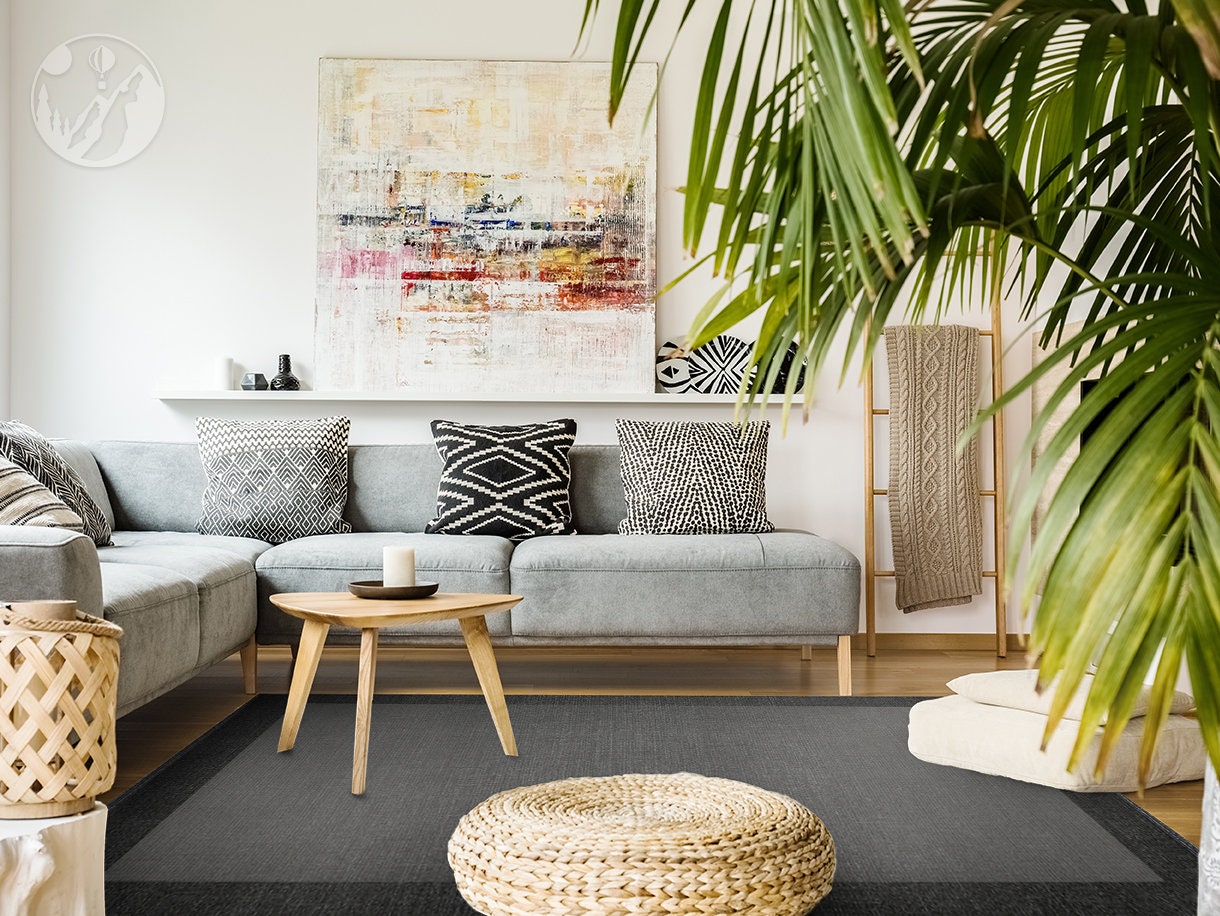 Shadded Gray Material Vinyl Mat Black Vinyl Floor Mat Gray - Etsy