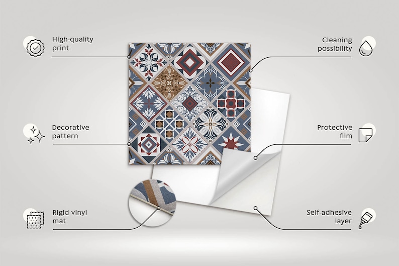 A Delicate Bright Parquet Tile Stickers, Self Adhesive Tiles, Texture ...