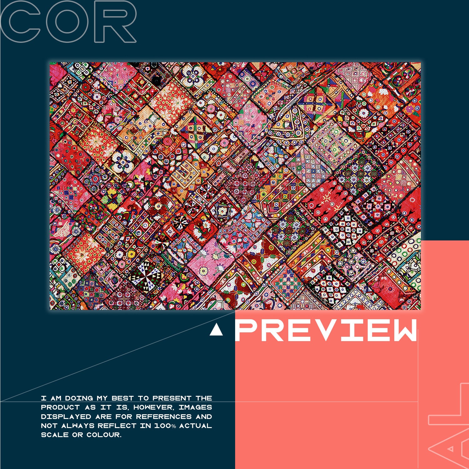 Red Indian Patchwork Tiles Vinyl Mat Red Vinyl Floor Mat - Etsy