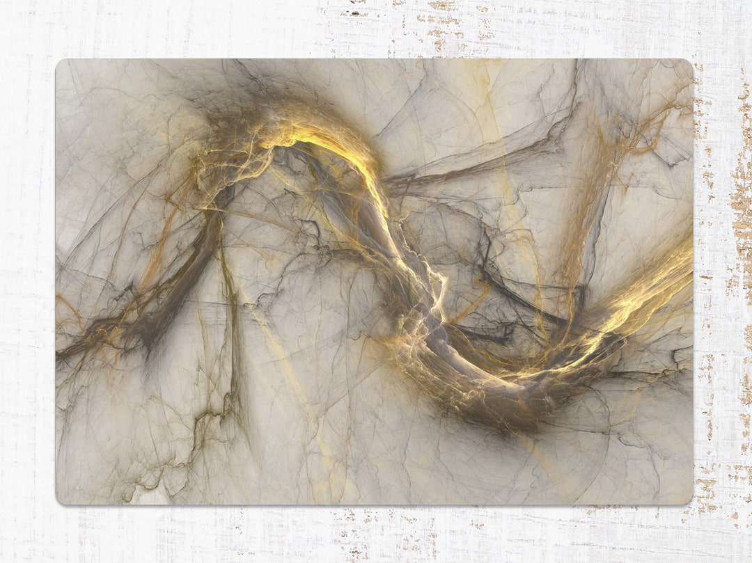 Royal Marble Chair Mat, Gray Vinyl Floor Mat, Gold Protective Mat ...