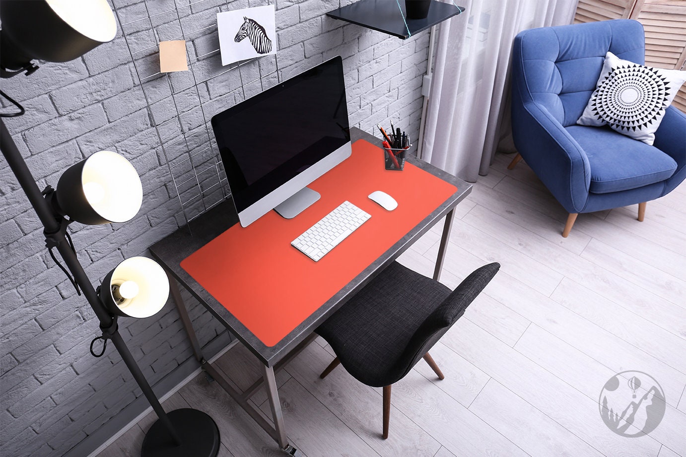 Orange Desk Pad, Orange Keyboard Mat, Orange Desk Protector, Orange ...