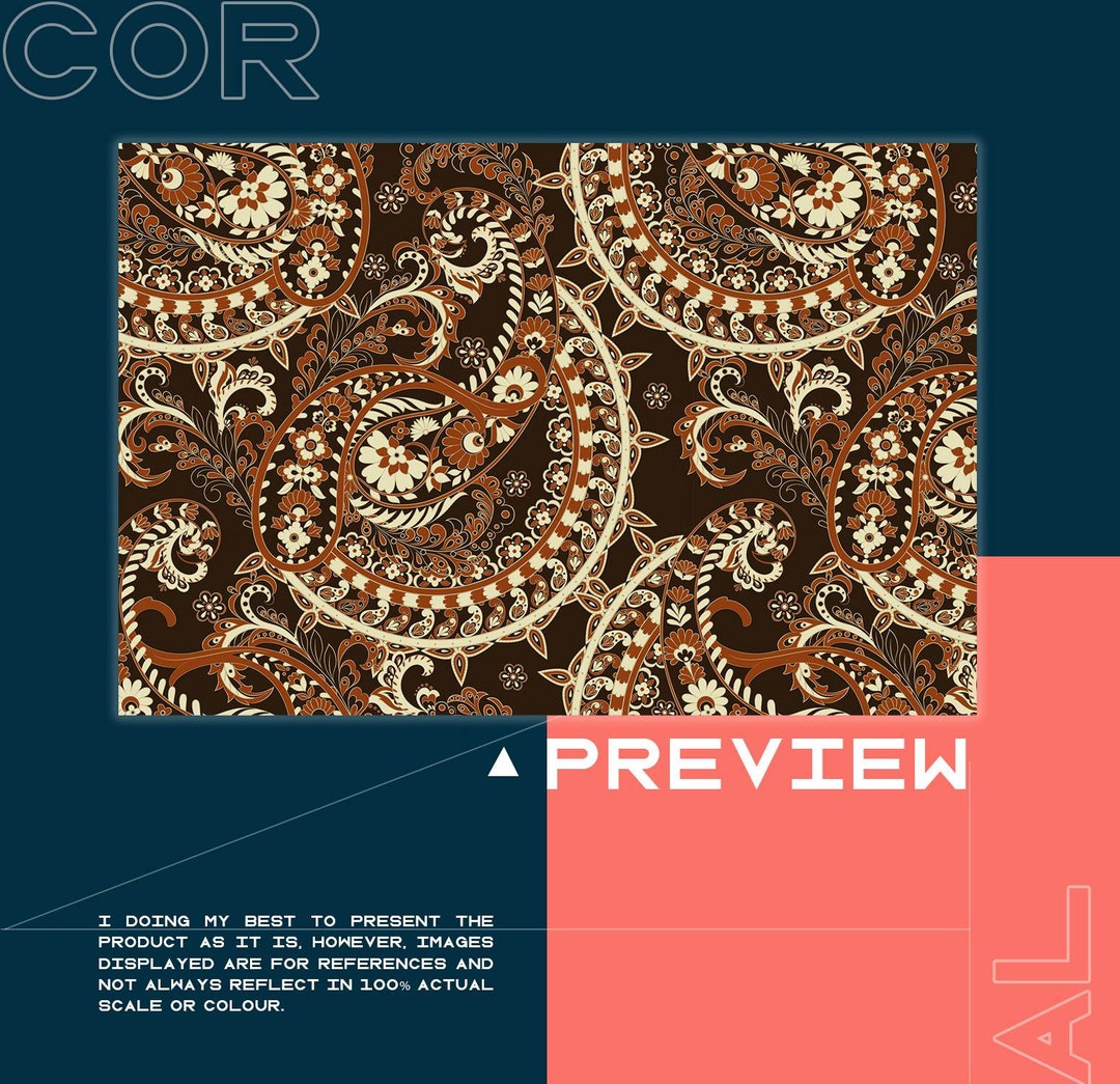 Japanese Brown Retro Mandalas Vinyl Floor Mat, Oriental Vinyl Rug ...