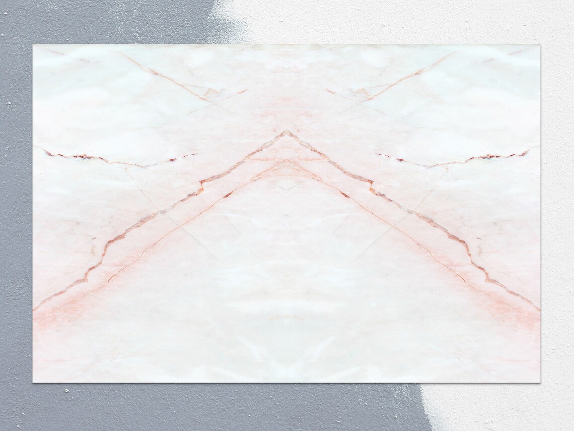 Pale Pink Shine Creamy Marble Patern Vinyl Mat Gray Linoleum | Etsy