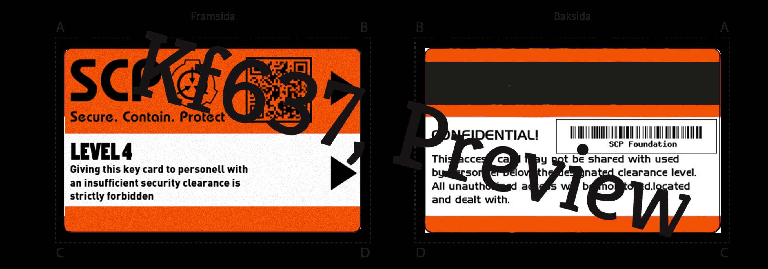 Digital Download of an SCP Access Card Level 4 | Etsy