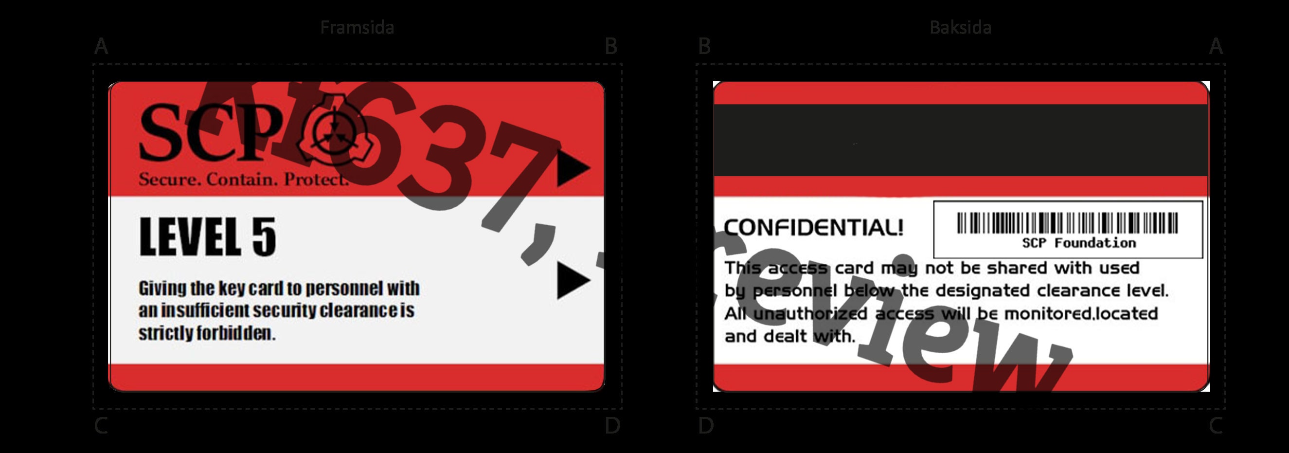 Digital Download of an SCP Access card Level 5 | Etsy