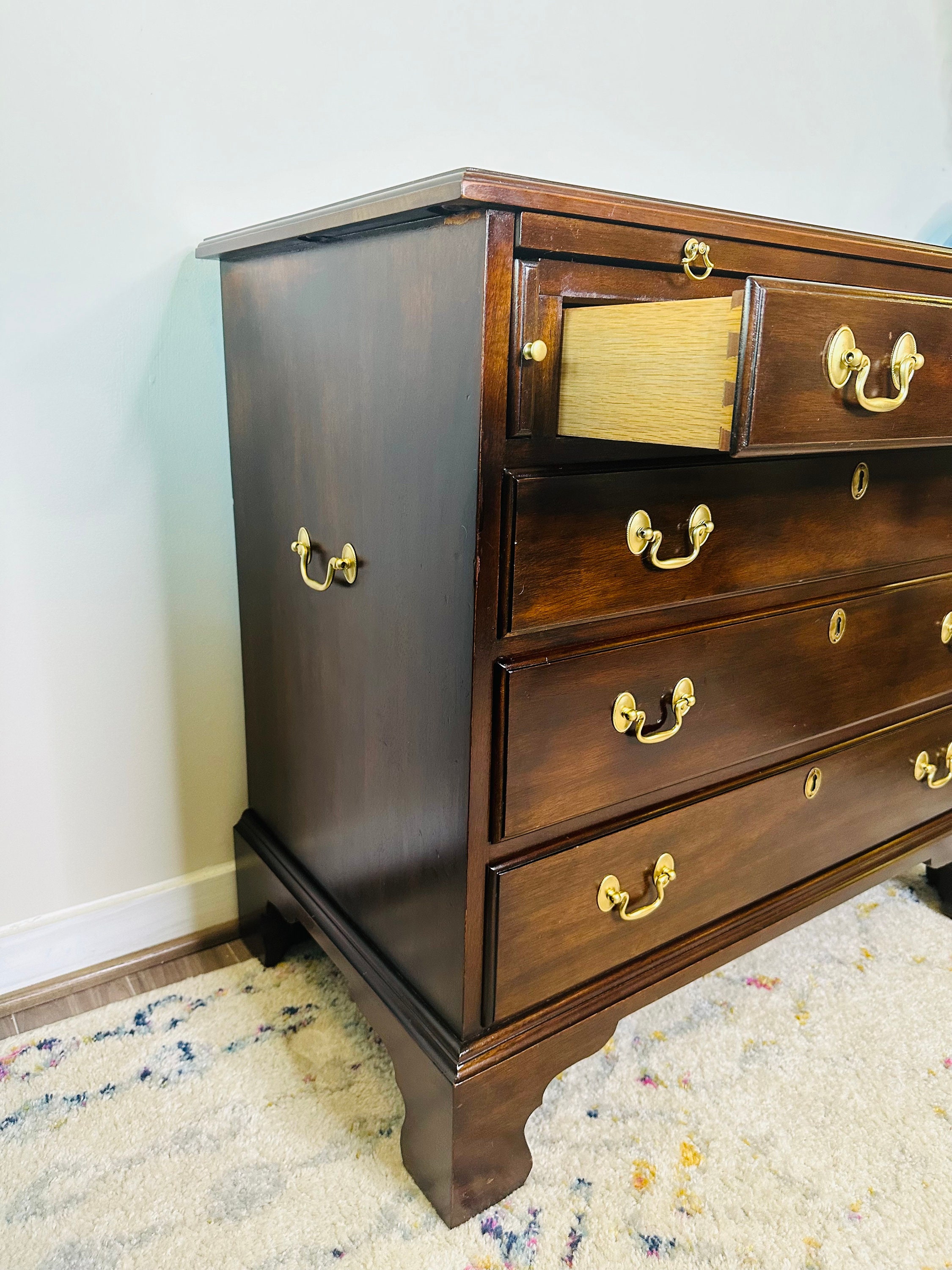 Vintage 1970s Henkel Harris Chippendale Bachelors Serving Chest - Etsy