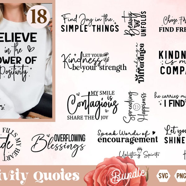 Positive Quotes Svg - Etsy