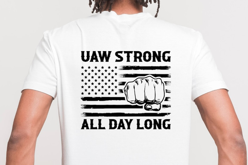 UAW Strike USA Flag Svg United Auto Workers Svg Picket Sign Svg Png ...