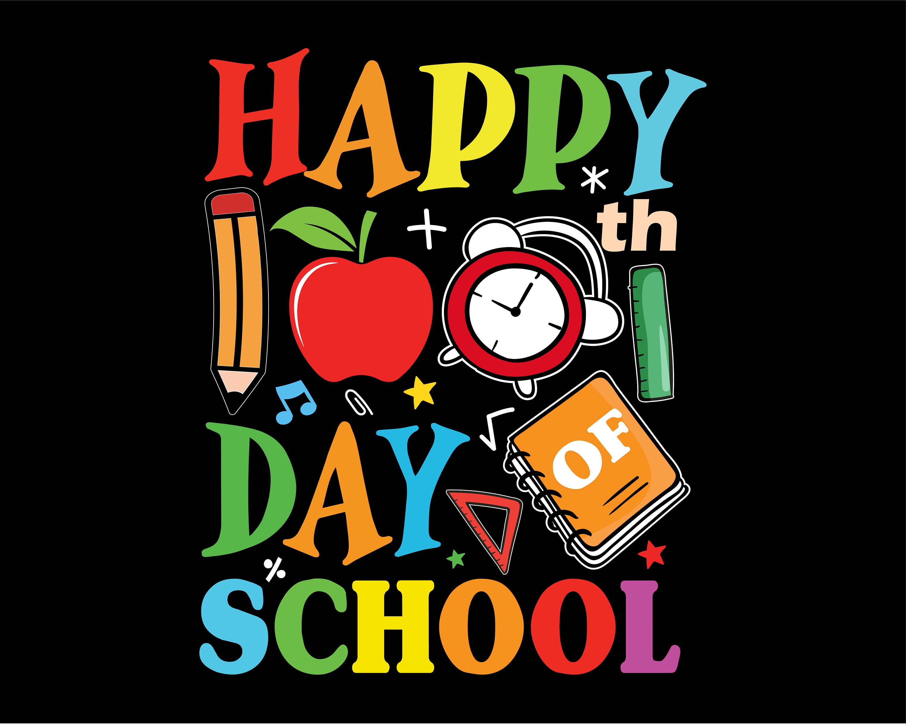 Happy 100 Days of School Svg, 100 Days of School Svg, School 100th Day ...