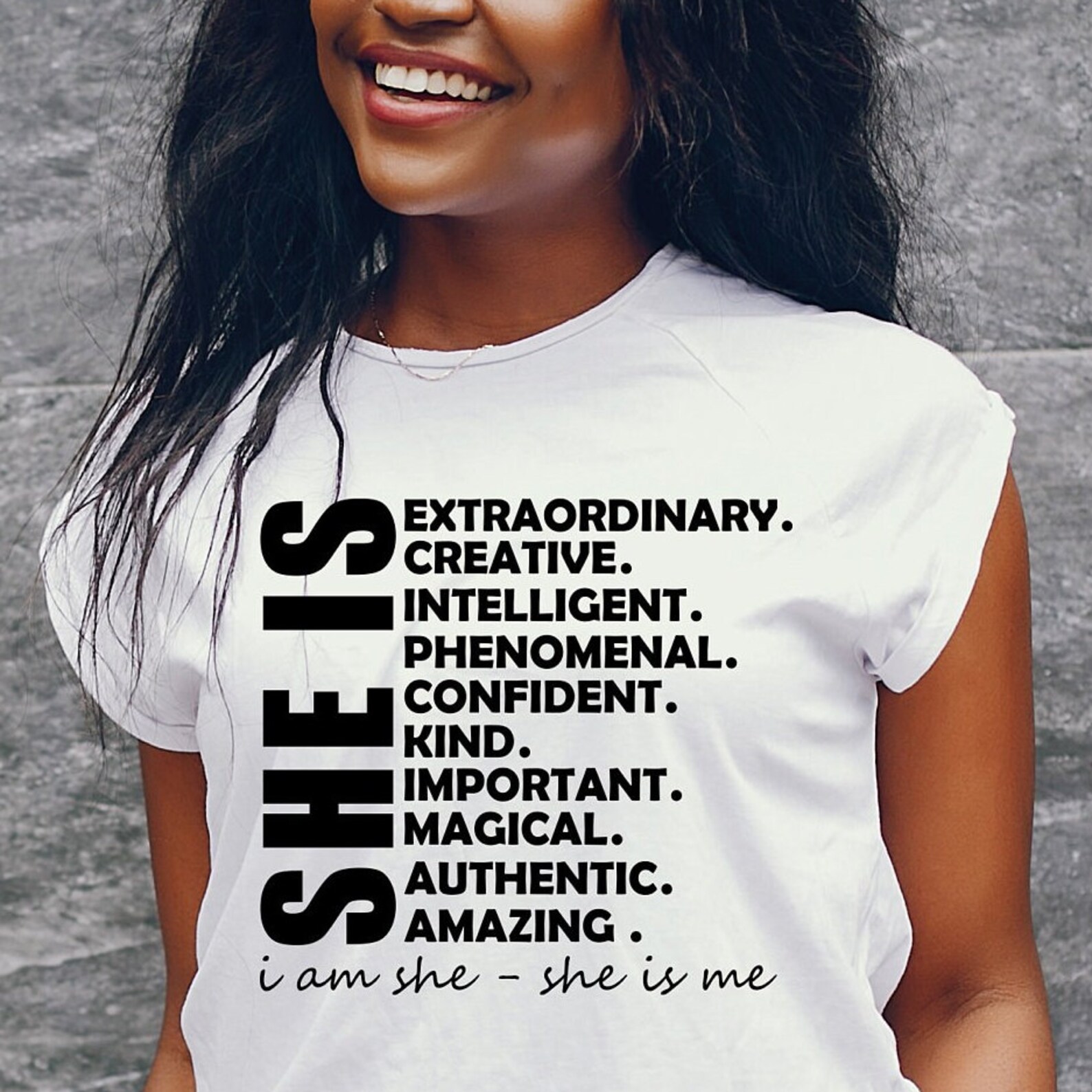 Woman Affirmation SVG She Is, I Am She Svg, She Motivates Inspires ...