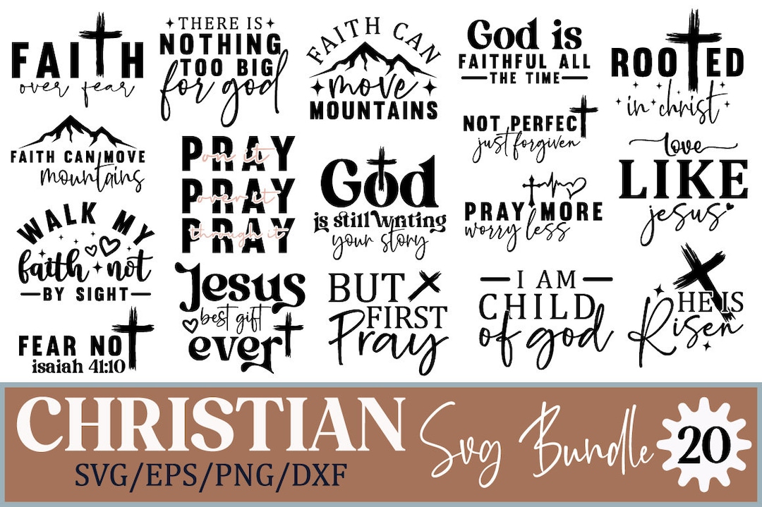 Christian Bundle SVG, Scripture Bundle, Instant Download, Bible Verse ...