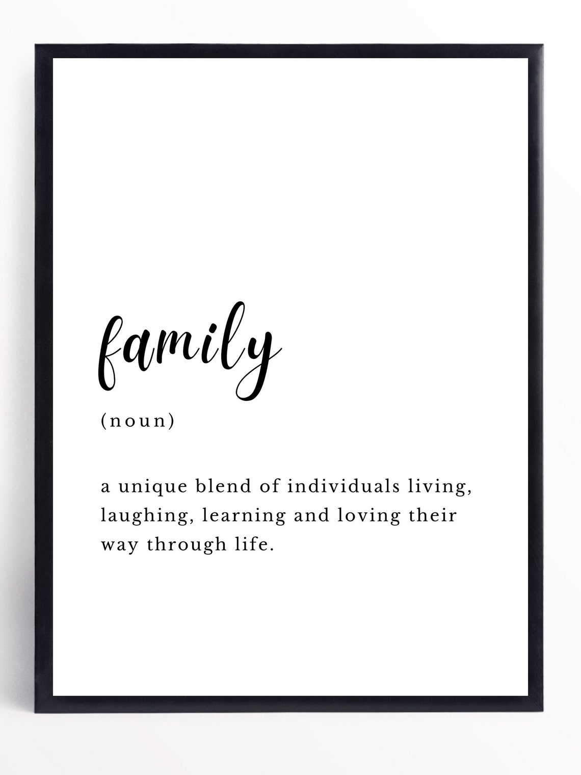 Family Definition Digital Download, Digital Print, Family Wall Art - Etsy