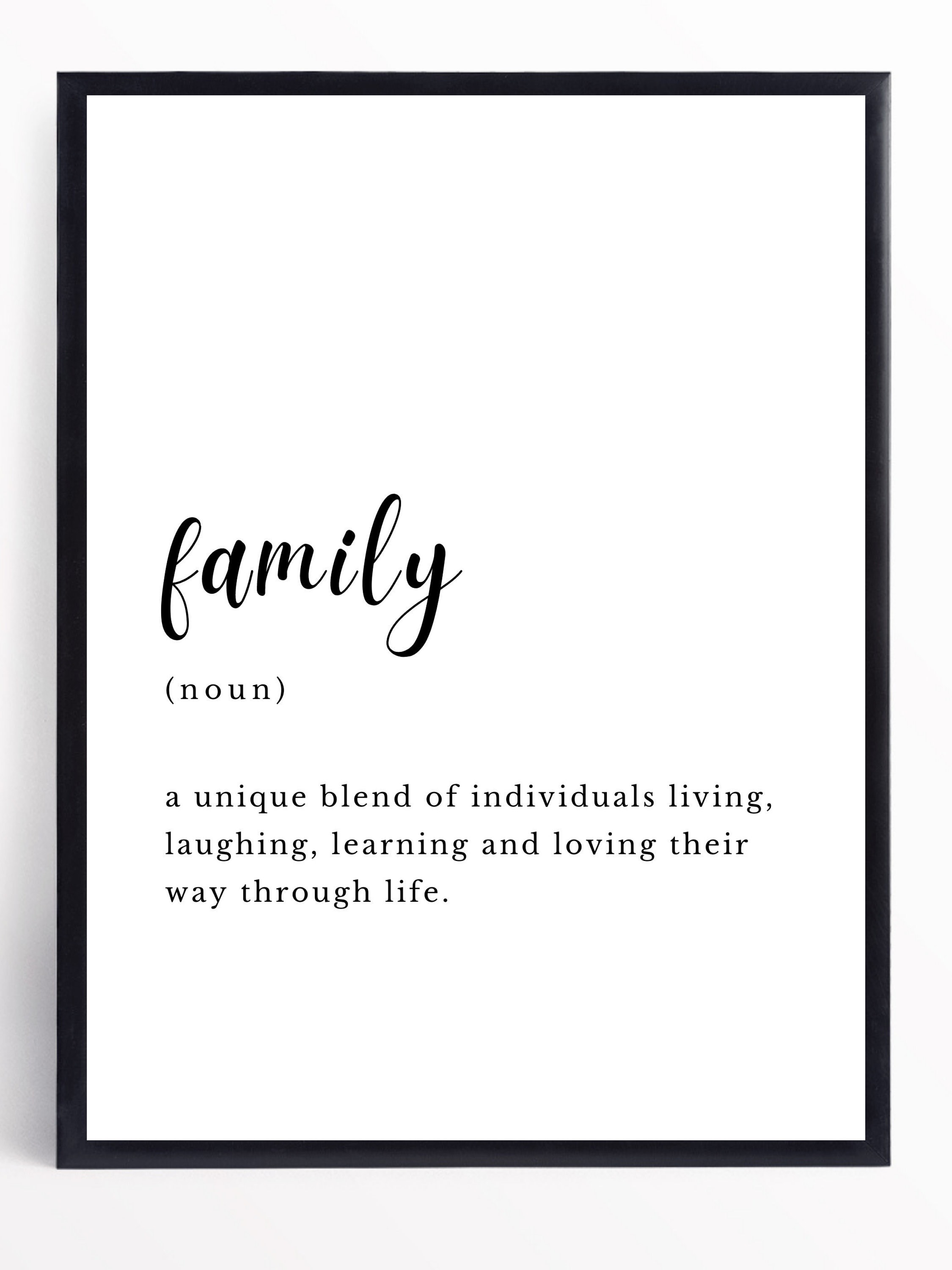 Family Definition Digital Download, Digital Print, Family Wall Art - Etsy
