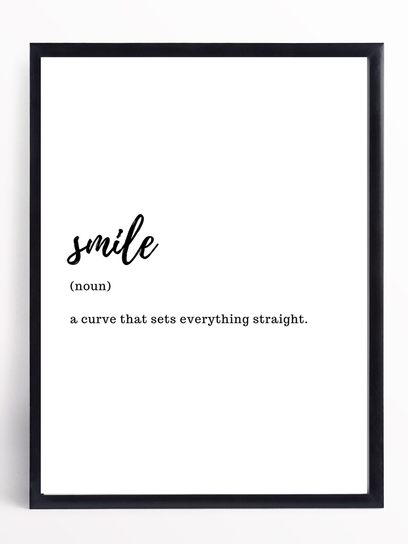 Smile Digital Download, Digital Print, Wall Art, Smile Poster - Etsy