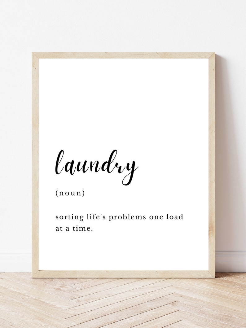 Laundry Definition Digital Download, Digital Print, Laundry Wall Art - Etsy