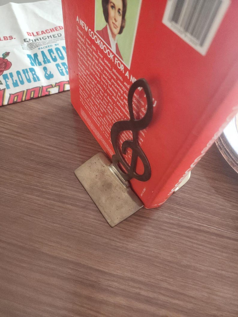 Brass Treble Clef & Lyre Harp Music Bookends - Etsy