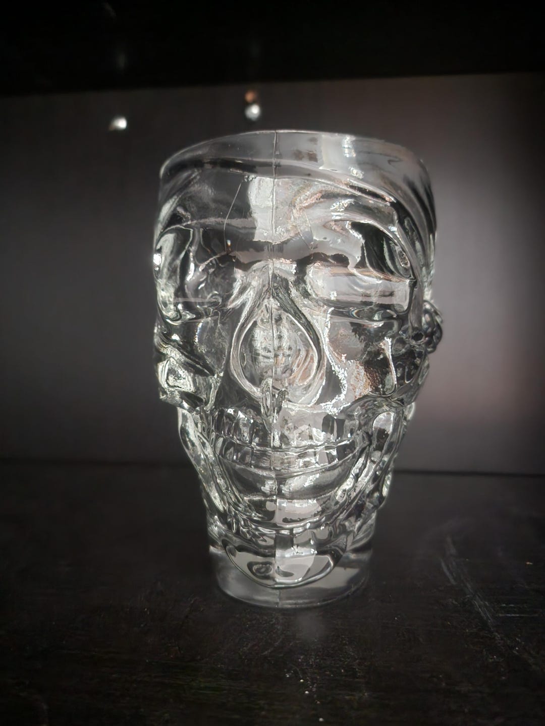 Vintage Luminarc Large Glass Pirate Skull Mug - Etsy