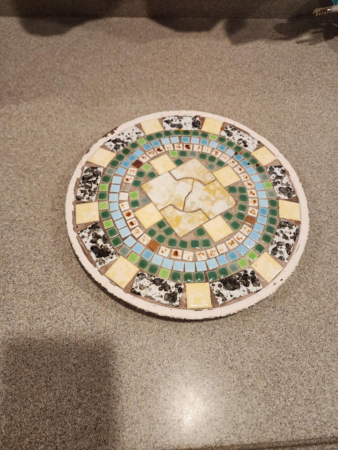 Mid-century Modern (MCM) Mosaic Tile Turntable / Lazy Susan - Etsy
