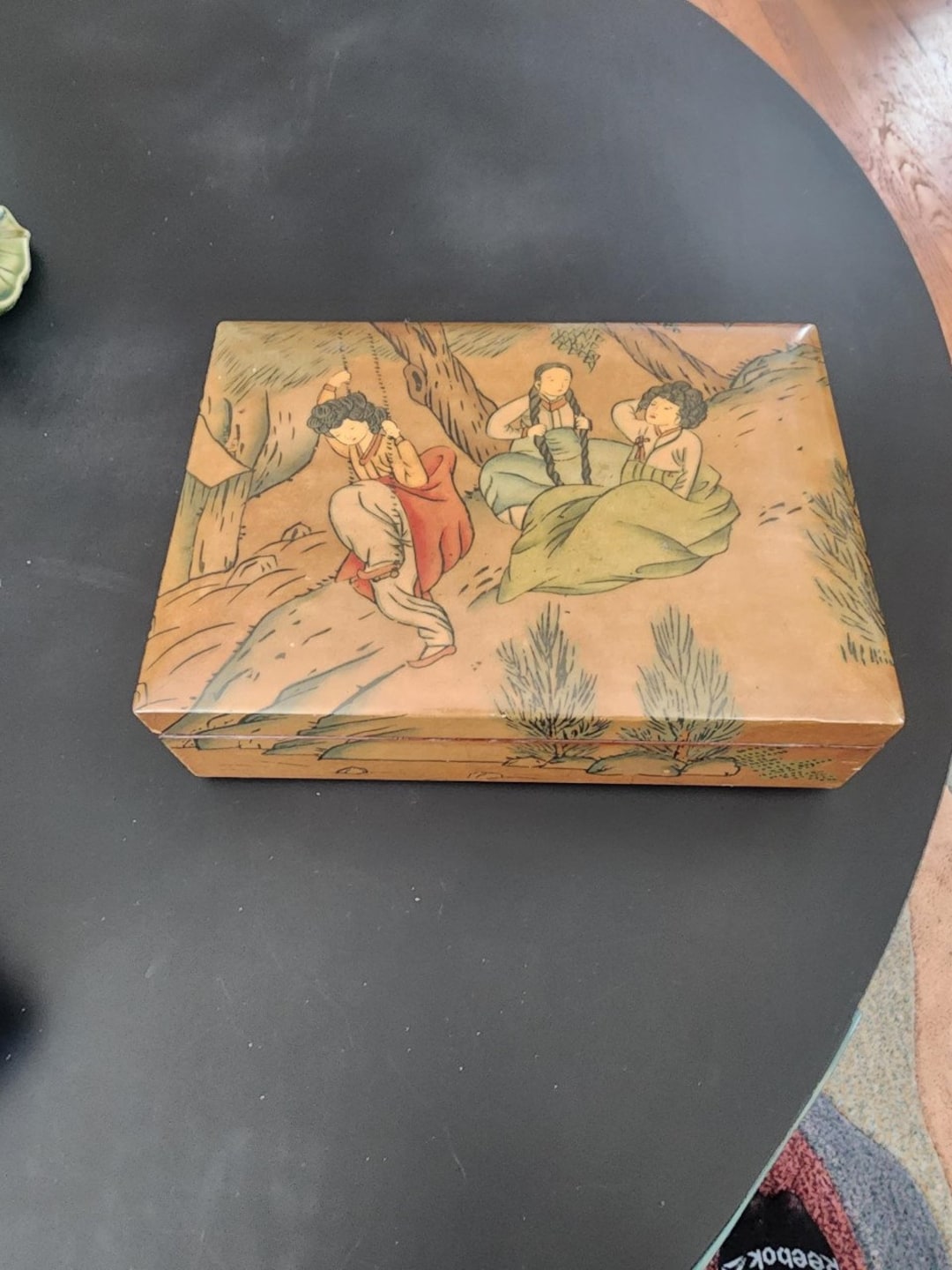 Wooden Lacquered Box Japanese Lacquer Trinket Box - Etsy