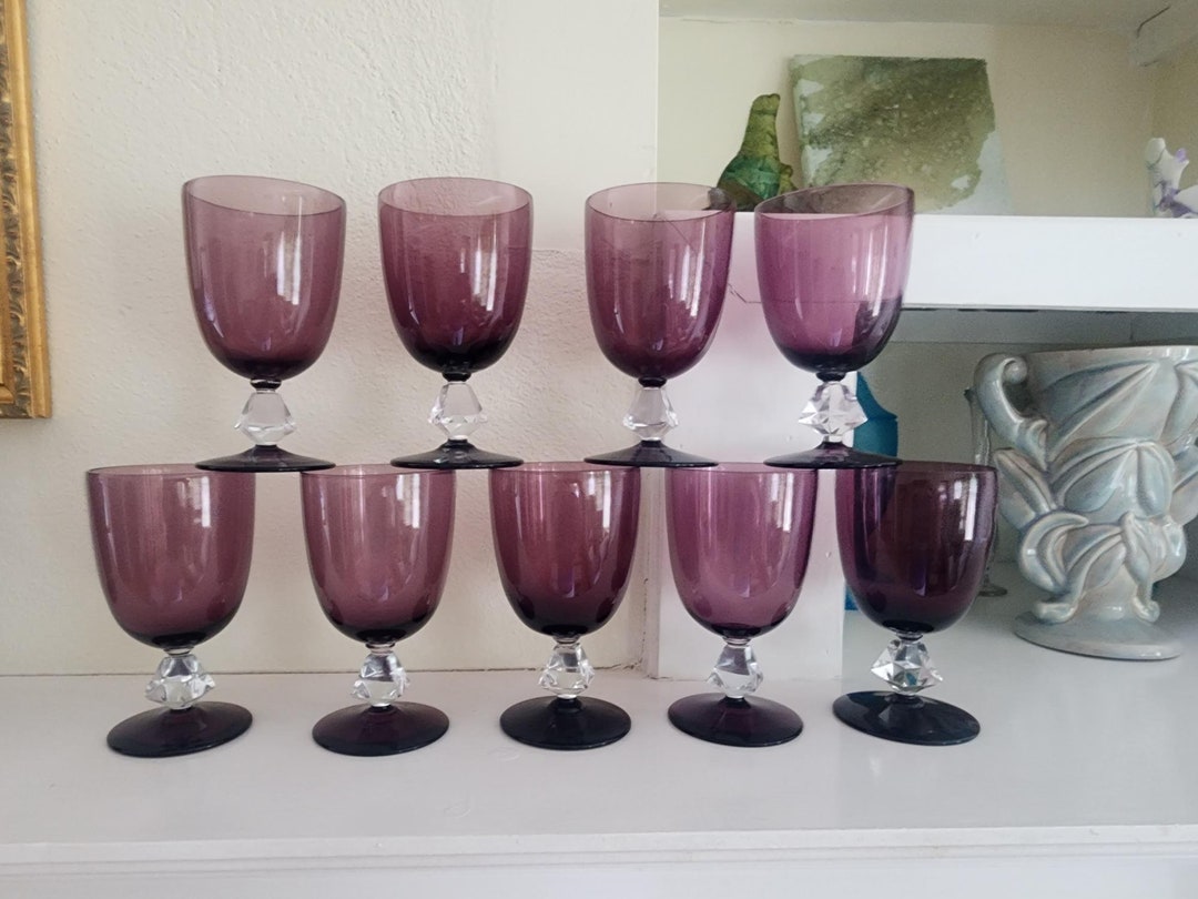 Vintage Collection of Byce Aquarius Water/wine Goblet Amethyst - Etsy