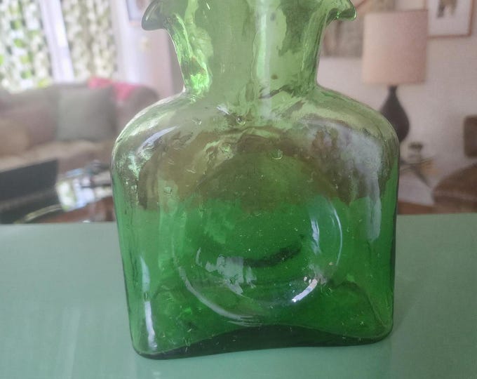 Blenko Spring Green Dual Spout Refrigerator Pitcher - Etsy