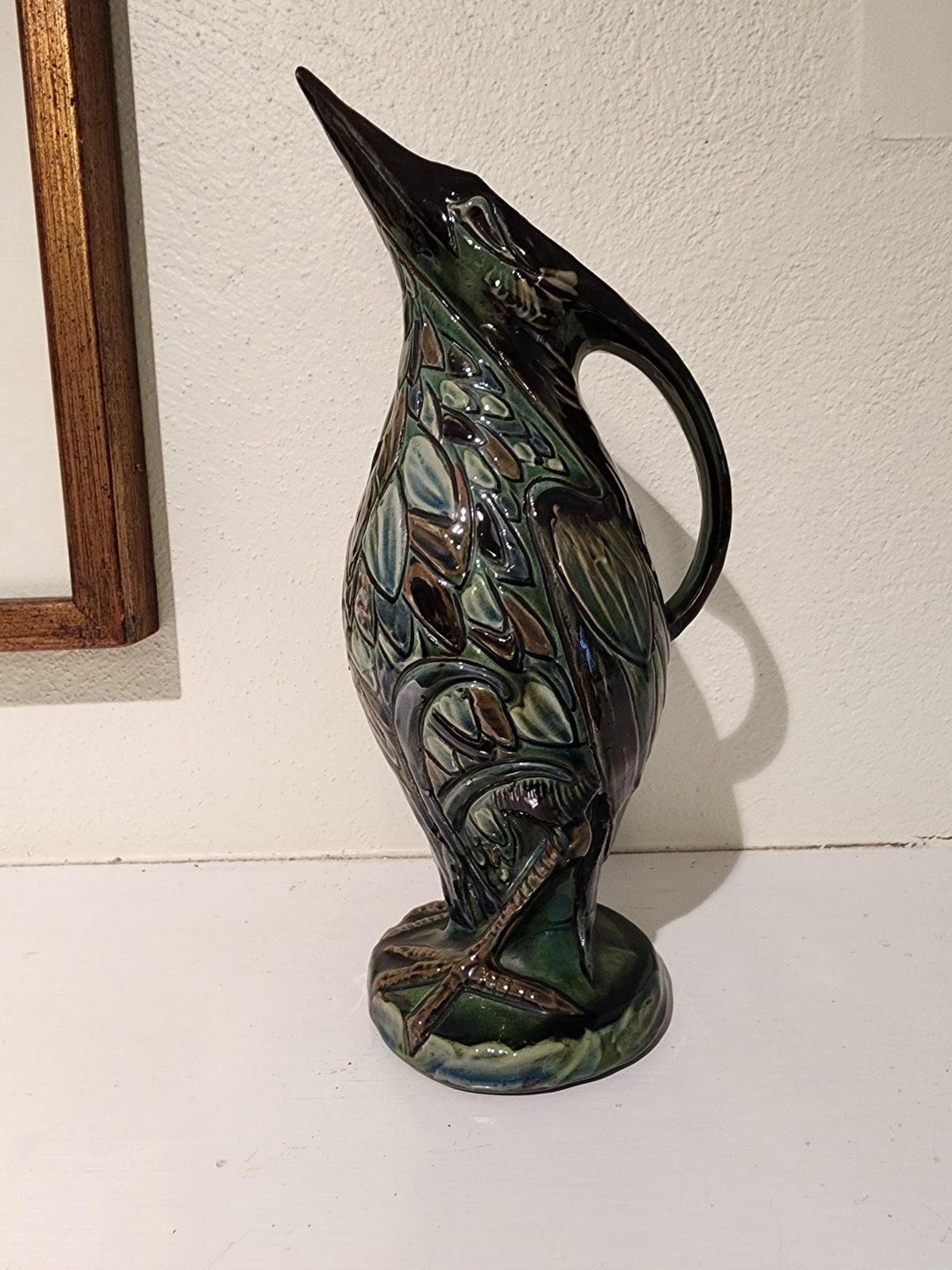 C.H. Brannam for Barum Pottery, an Art Pottery Kingfisher Jug, 1901, - Etsy
