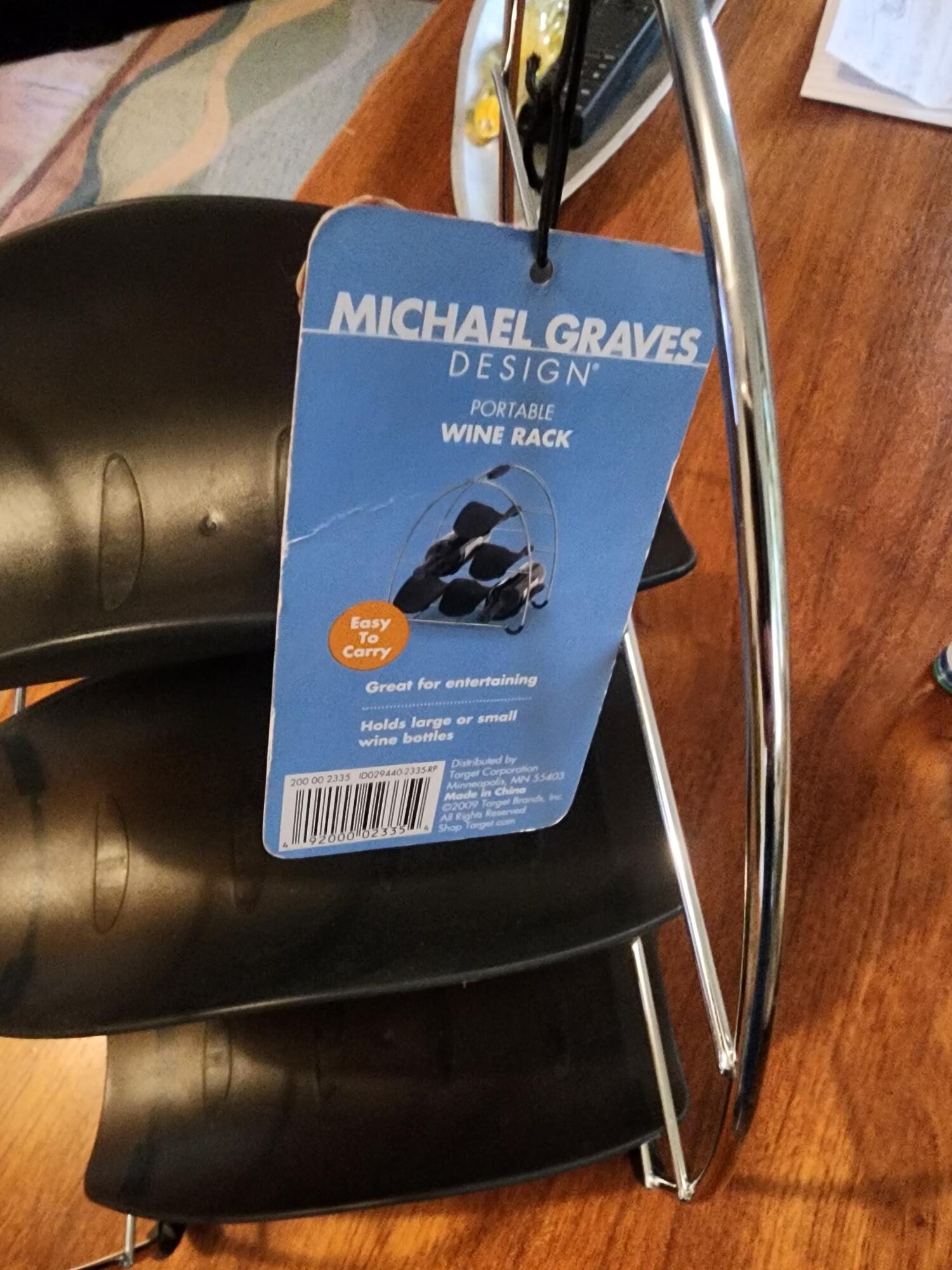 Rare MICHAEL GRAVES DESIGN Freestanding 6-bottle Wine Rack Holder ...