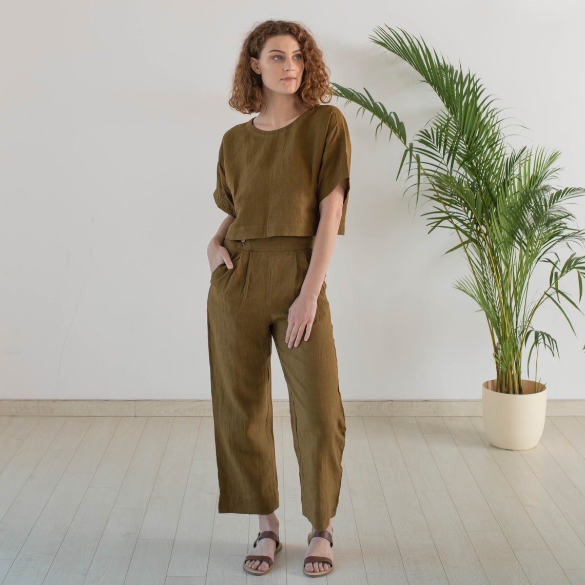 Linen Top and Pant Set for Womensustainable Linen Co-ord Set - Etsy