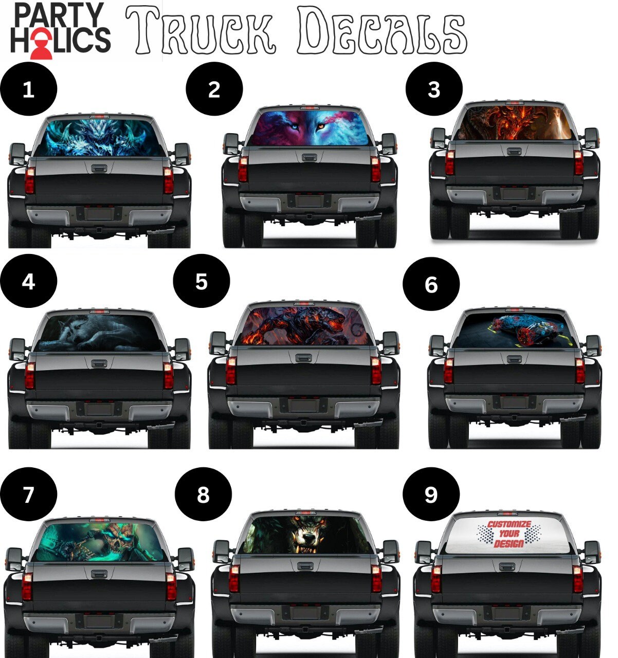 Chevy Truck Rear Window Decals