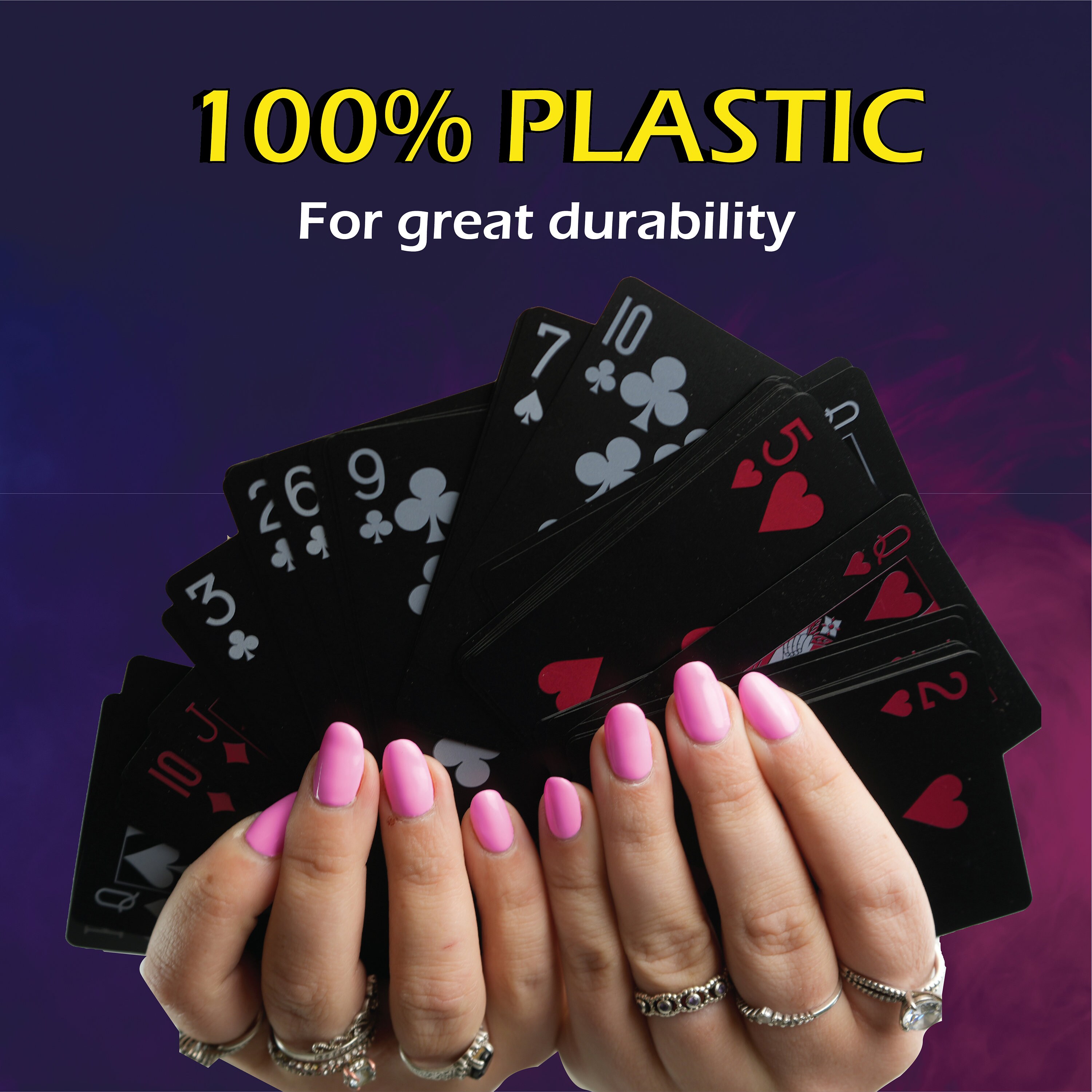 Partyholics Waterproof Playing Cards Black Plastic Playing - Etsy