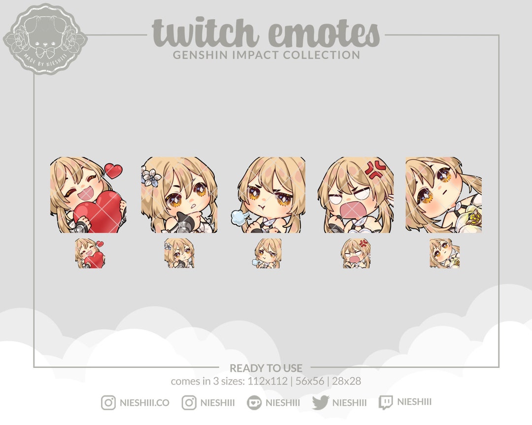 Genshin Impact Twitch Emote / Kawaii Aesthetic / Streamer / Premade ...
