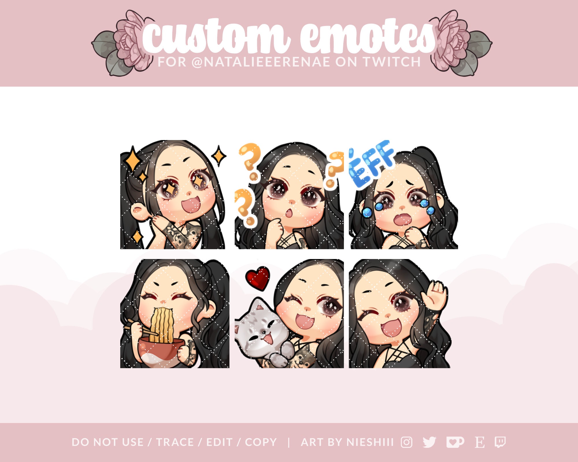 Custom Twitch Emote / Kawaii Aesthetic / Streamer / Cute Emote - Etsy