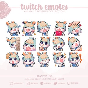 Animal Crossing Twitch Emote / Kawaii Aesthetic / Streamer / Premade ...