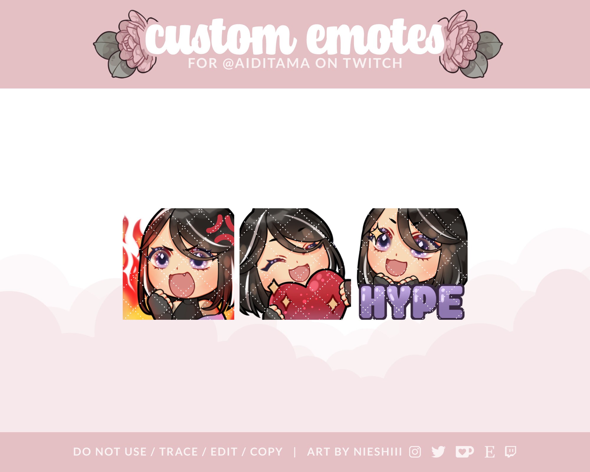Custom Twitch Emote / Kawaii Aesthetic / Streamer / Cute Emote - Etsy