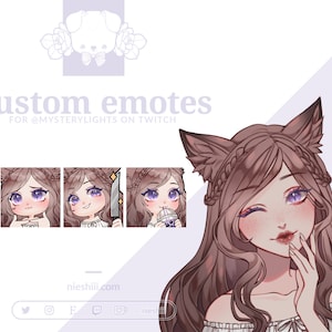 Custom Emotes Bust Sketch / Kawaii Aesthetic / Streamer / Custom Art ...