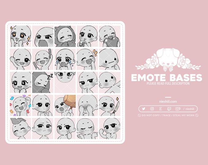 YCH Twitch Emote / Kawaii Aesthetic / Streamer / Custom Art / Premade ...