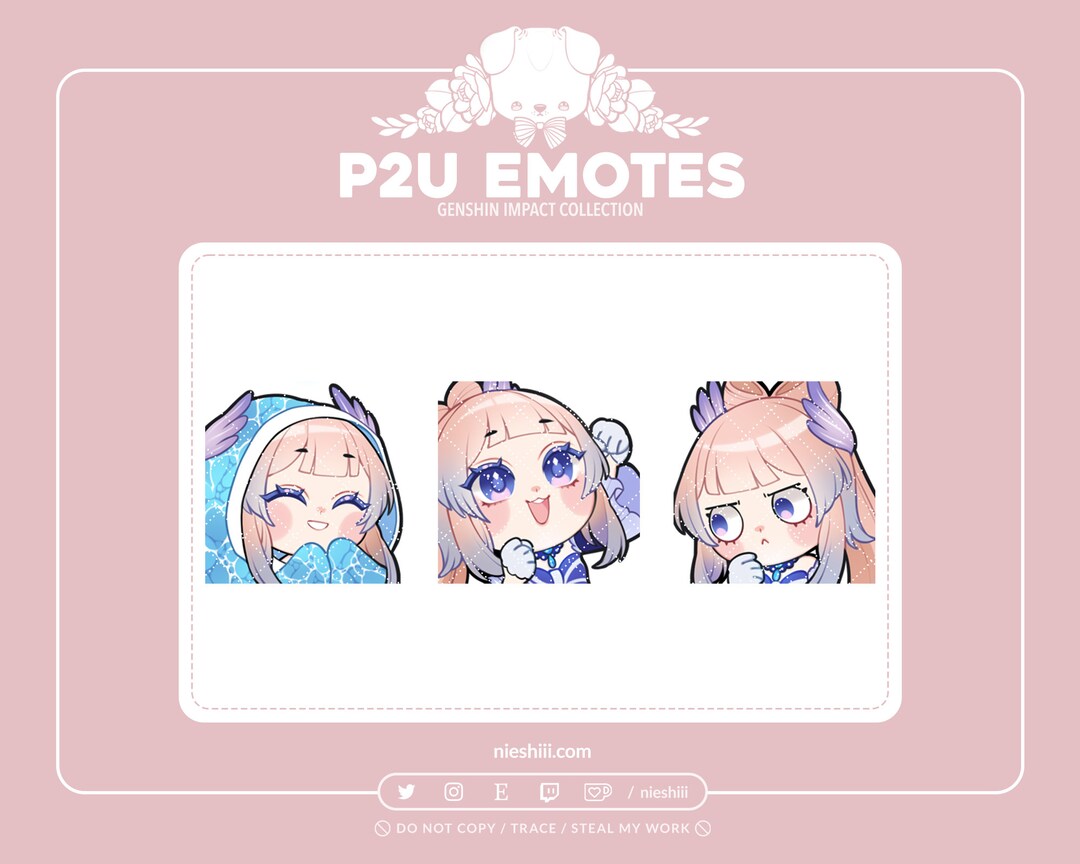 Kokomi Emotes / Genshin Impact Twitch Emote / Kawaii Aesthetic ...