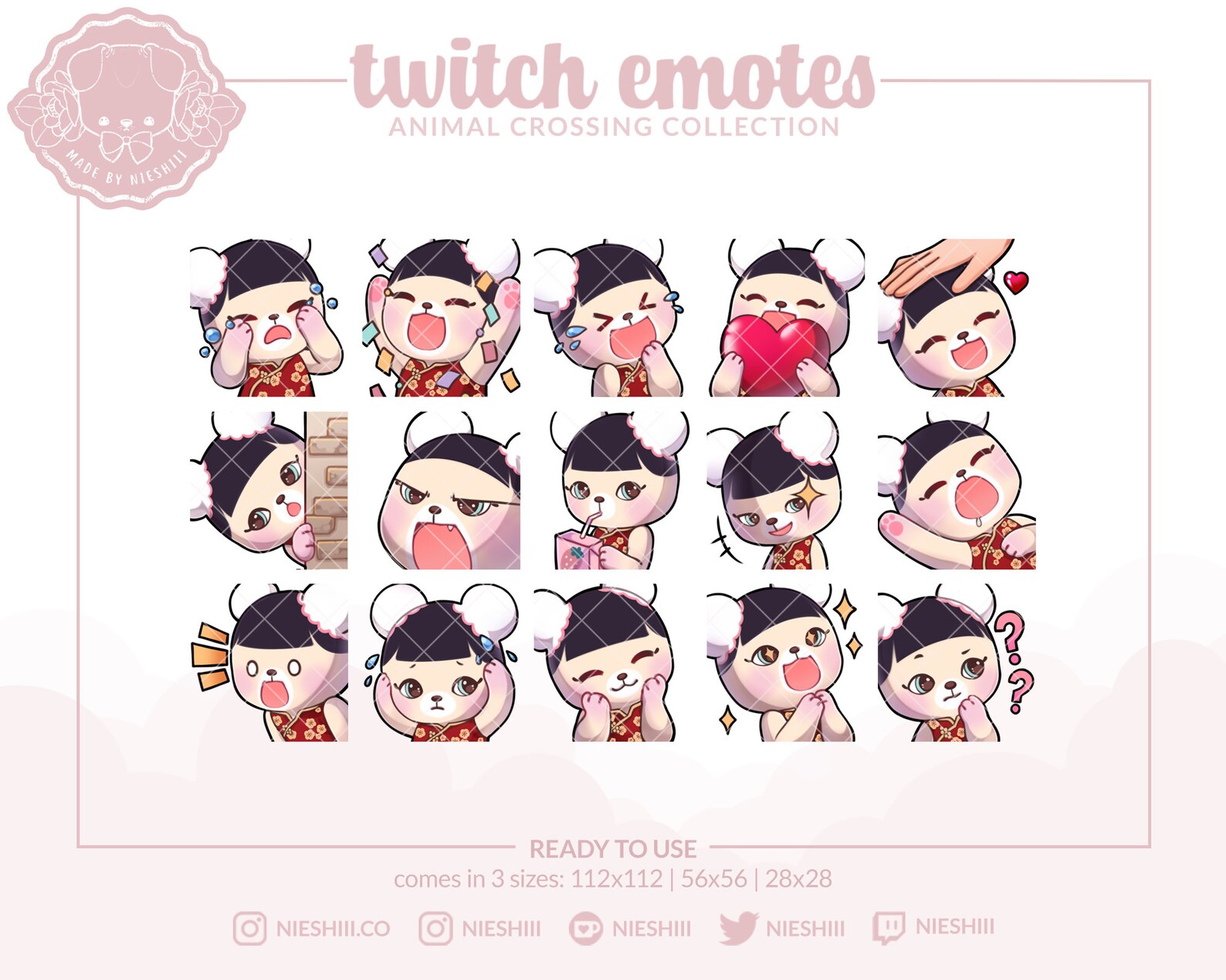 Animal Crossing Twitch Emote / Kawaii Aesthetic / Streamer / - Etsy UK