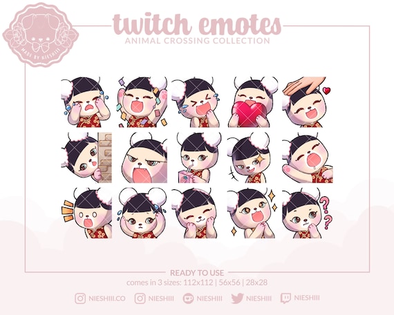 Animal Crossing Twitch Emote / Kawaii Aesthetic / Streamer / | Etsy
