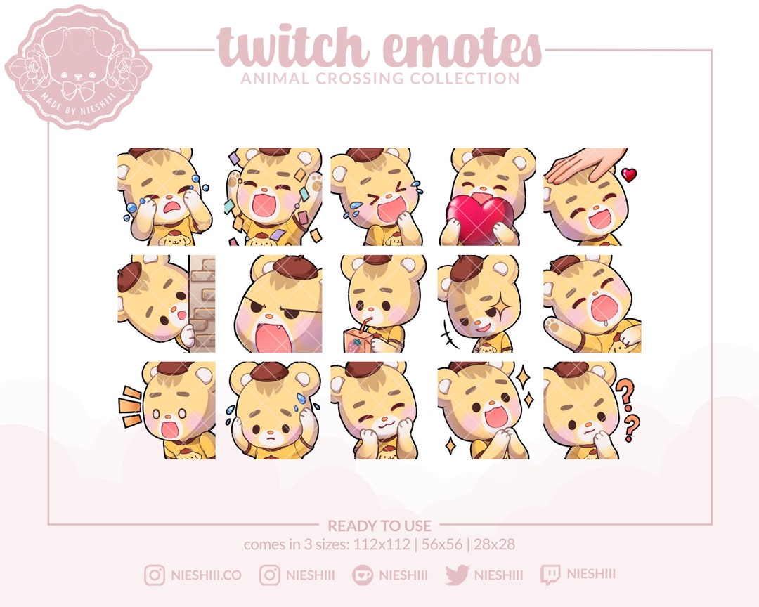 Animal Crossing Twitch Emote / Kawaii Aesthetic / Streamer / Premade ...