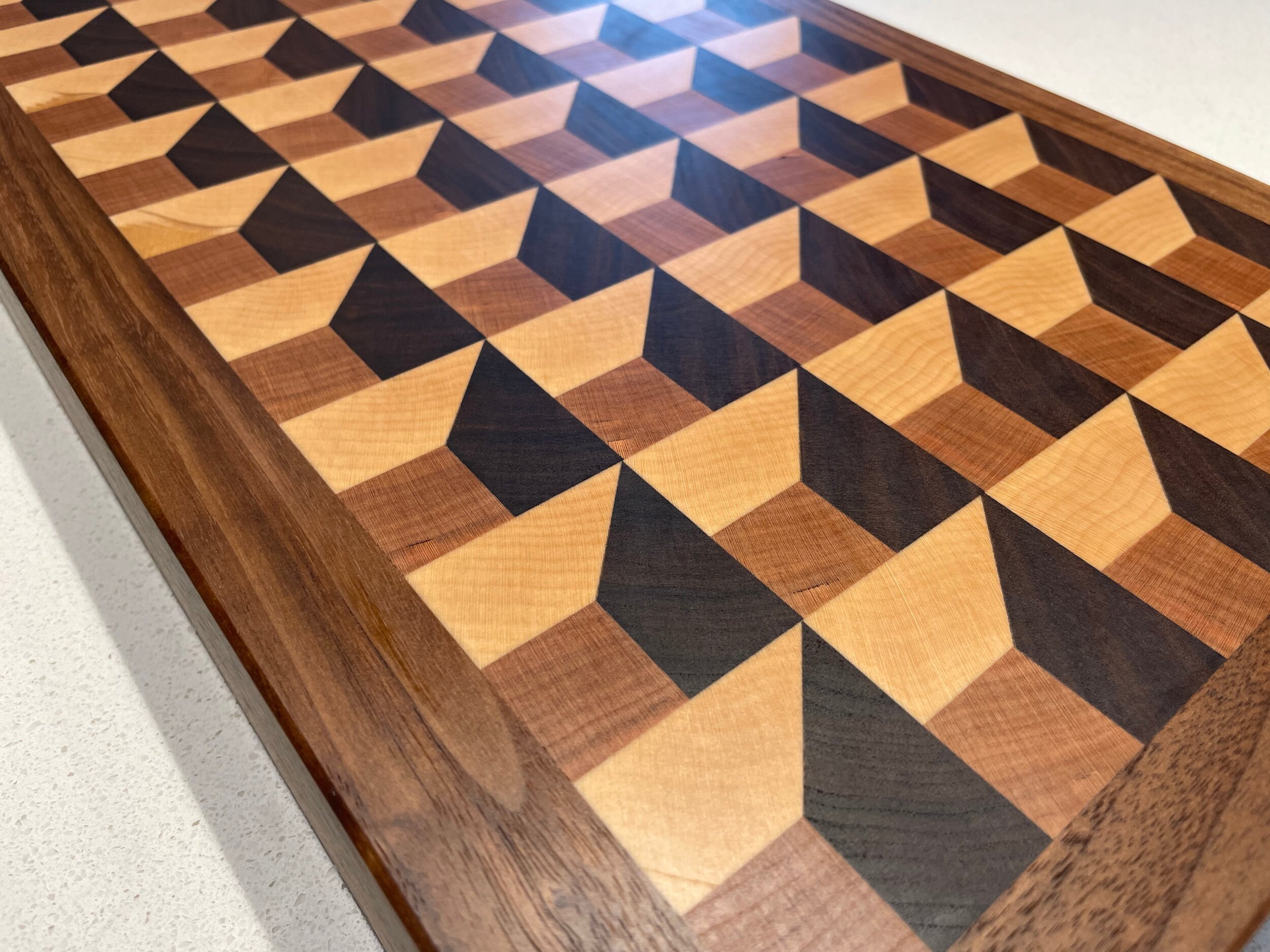 Handmade 3D End-grain Cutting Board Butcher Block. Custom End Grain ...