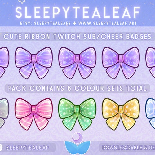 Cute Aesthetic Sub Badges / Bit Badges for Twitch Streamers | Etsy