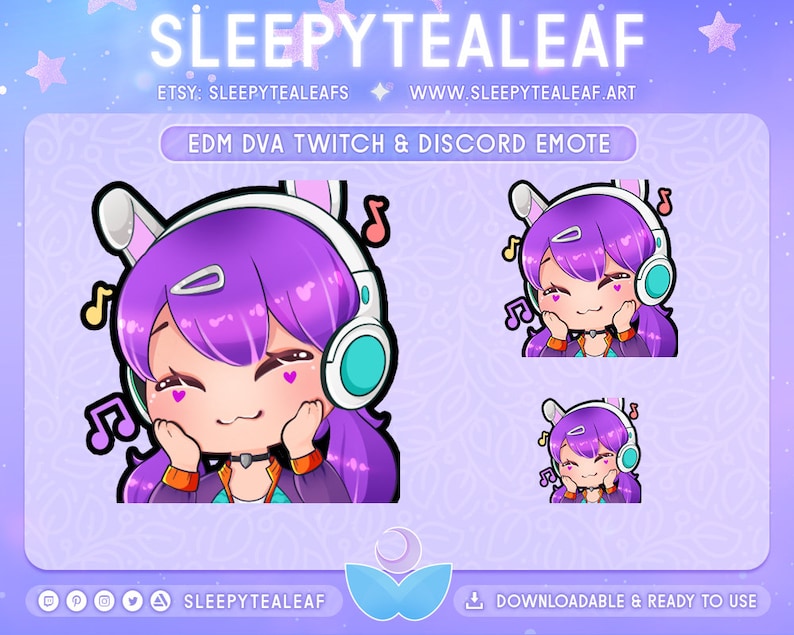 EDM Dva Overwatch Twitch/discord Emote - Etsy