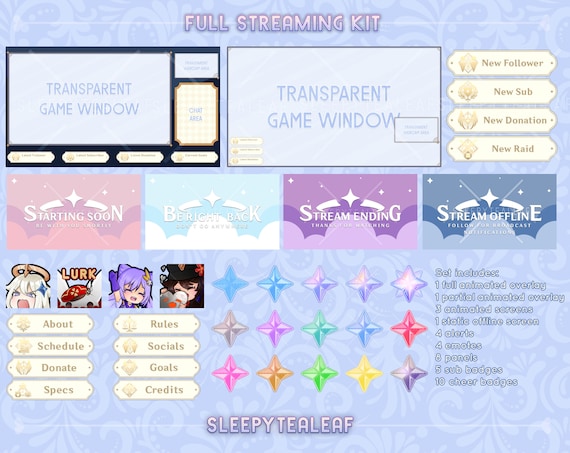 Animated Genshin Impact Full Streamer Suite - Etsy