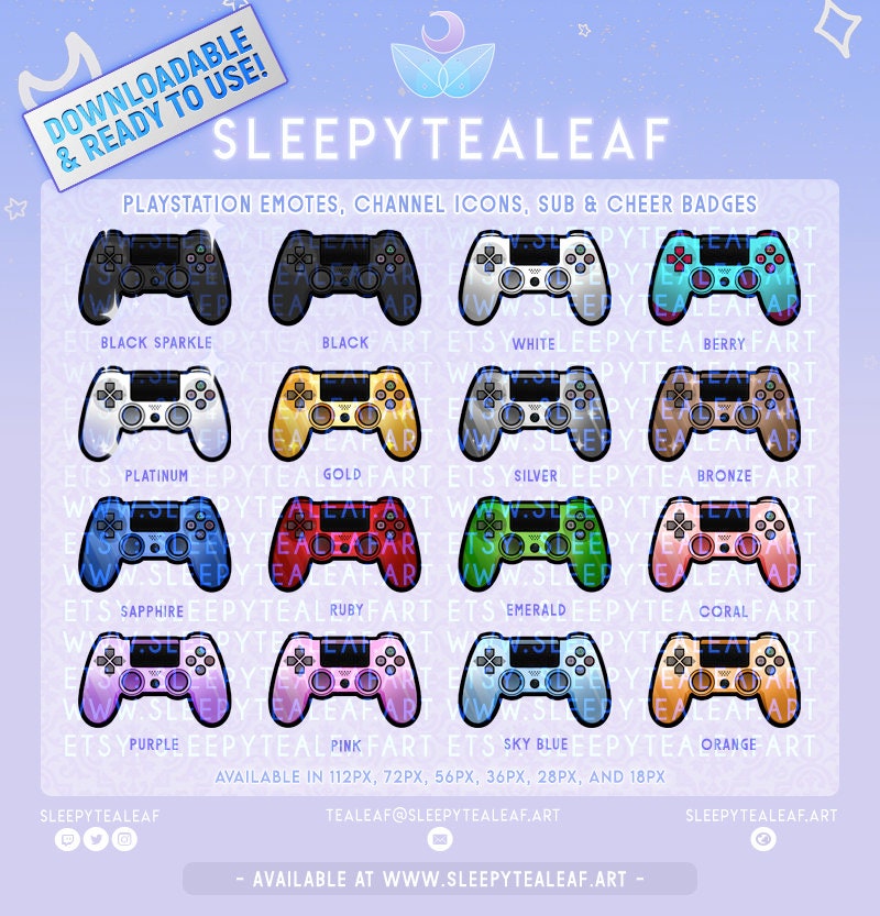 Playstation Controller Emotes, Icons, Sub & Cheer Badges - Etsy