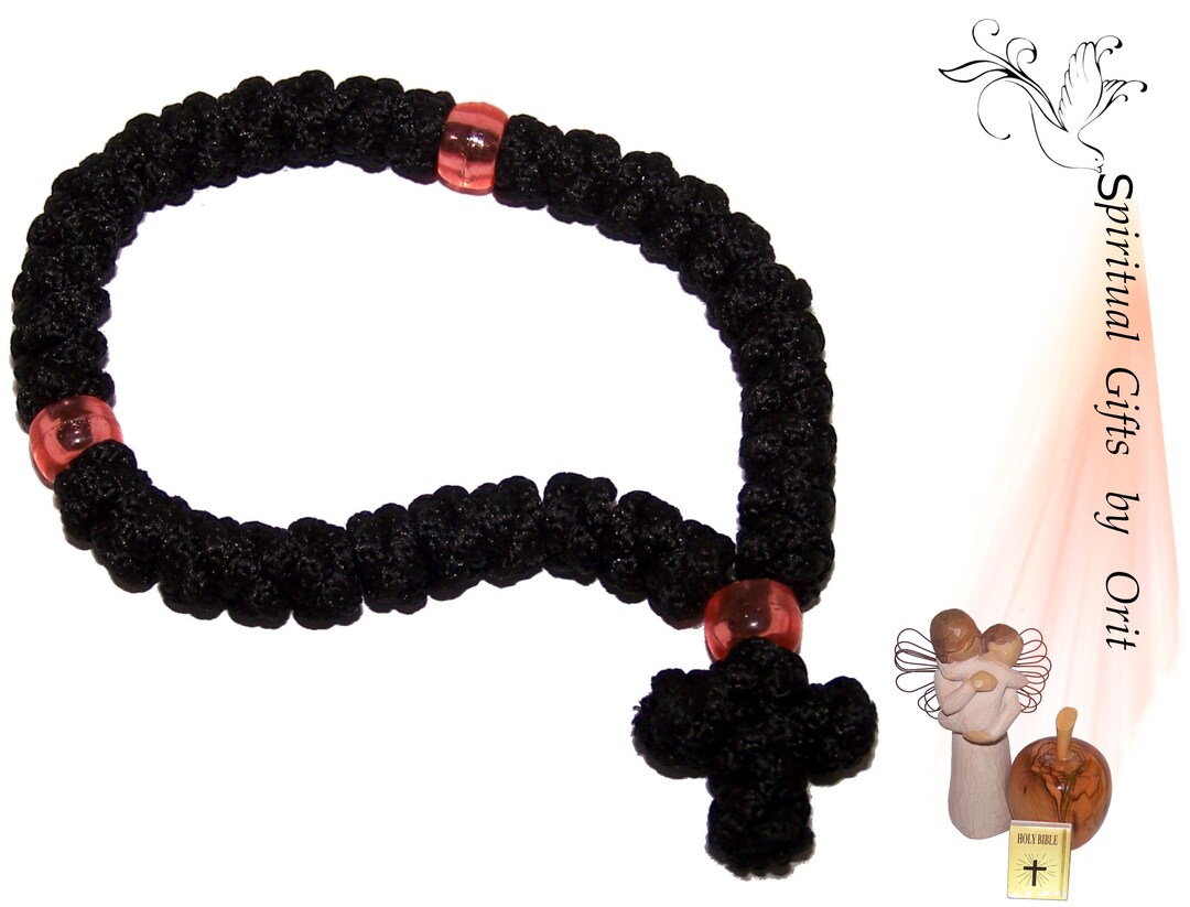 Orthodox Chotki 33 Knots Prayer Rope With Orange Beads and Knotted ...