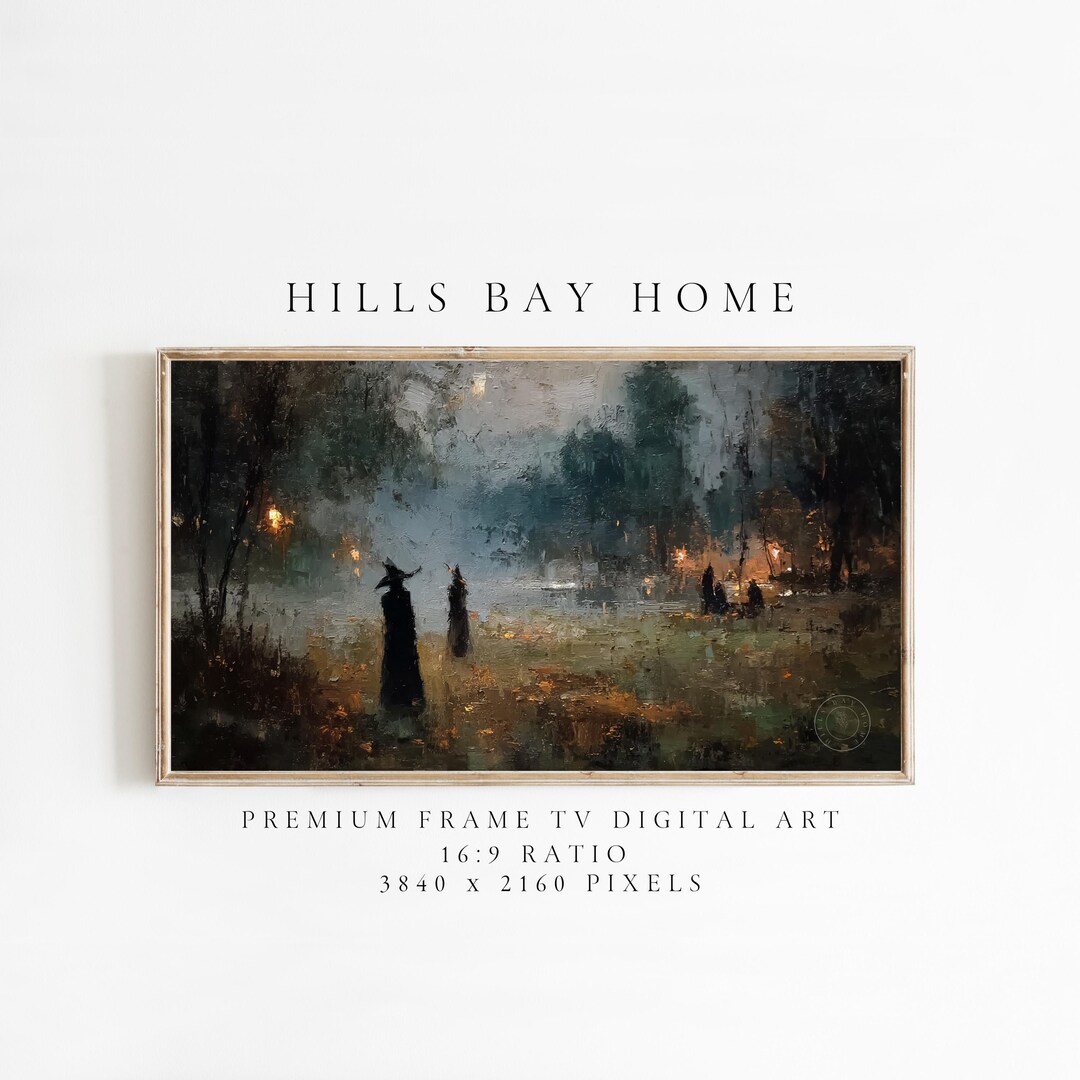 Witch Frame Tv Art, Digital Download Art for Frame Tv, Fall Tv Art ...