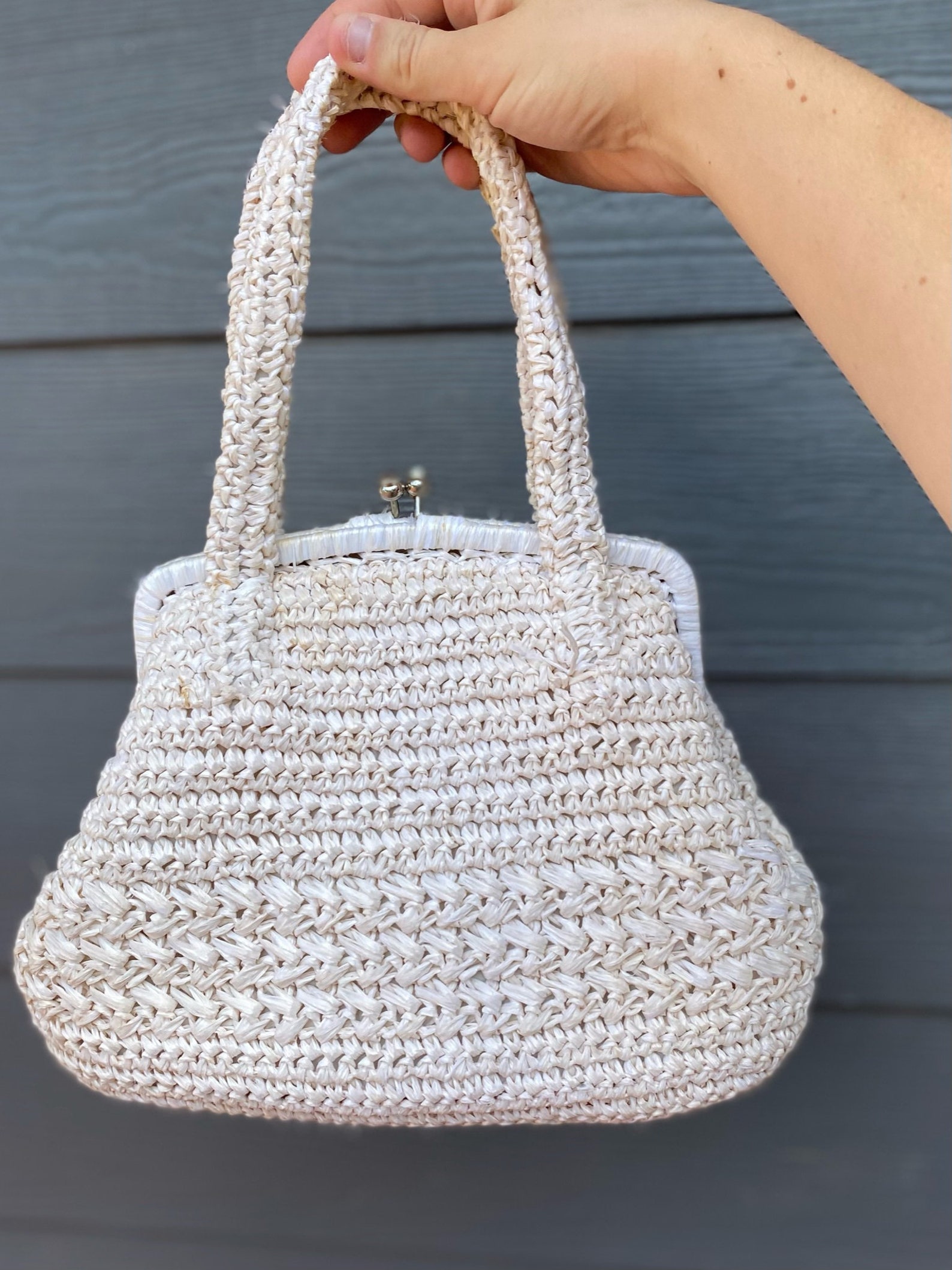 Vintage Straw Purse Expressly for Simon Vintage 60s Handbag Wicker ...