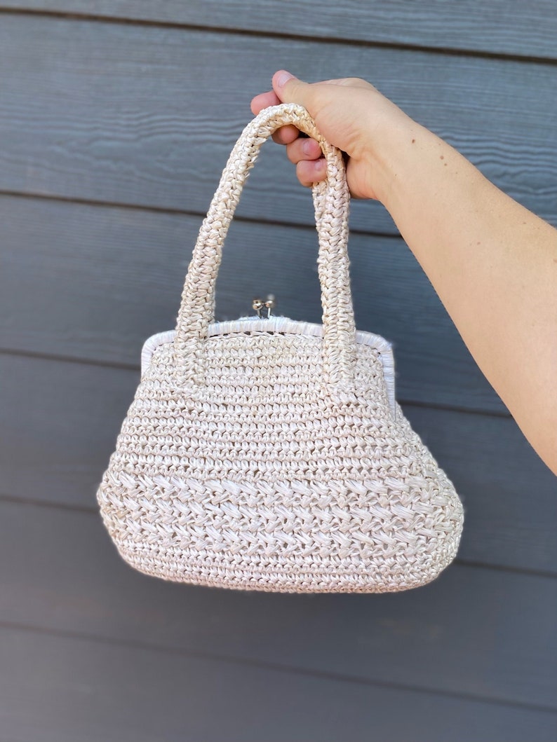 Vintage Straw Purse Expressly for Simon Vintage 60s Handbag Wicker ...